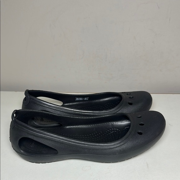 CROCS | Shoes | Crocs Kadee Cushioned Black Womens Slip On Ballet Flats ...